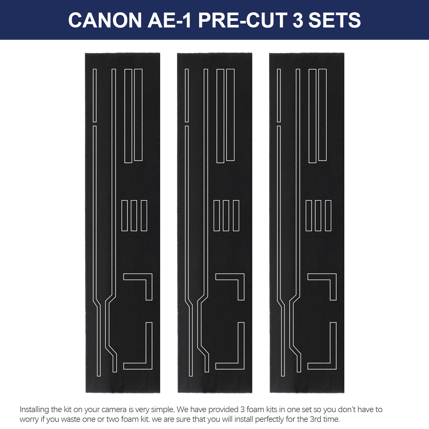 eTone Pre-cut Custom Light Seal Foam Sponge Kit For Canon AE-1/AE-1 Pr ...